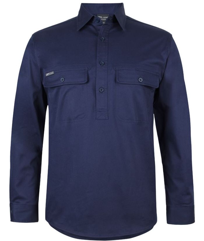 JB's L/S Stretch Close Front Work Shirt