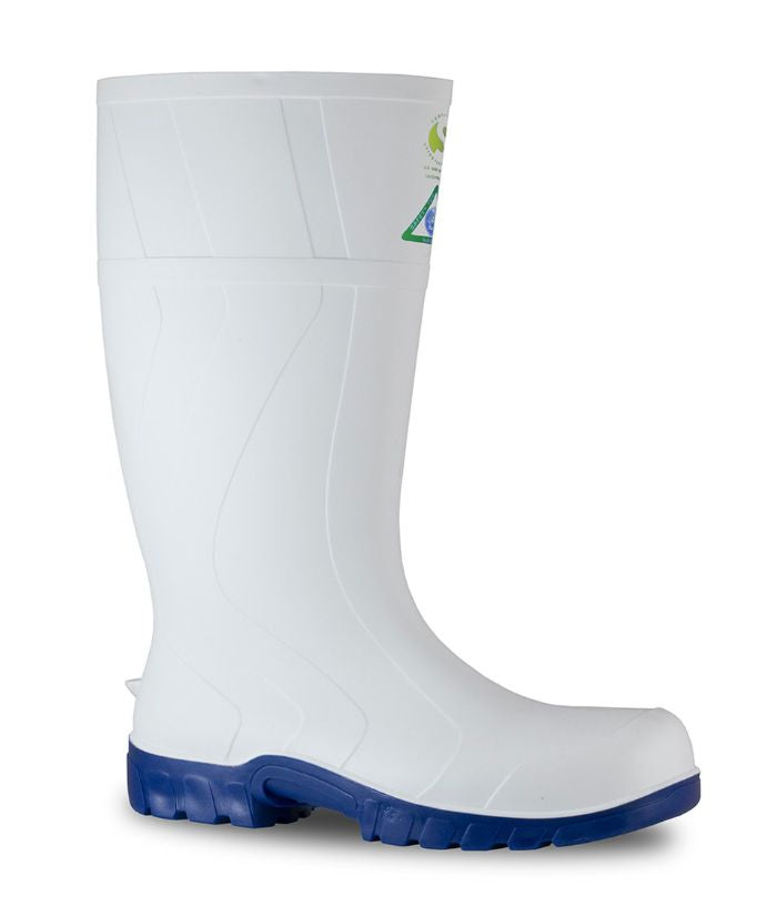 Bata Safemate Gumboots, White/Blue - Ticketwear NZ