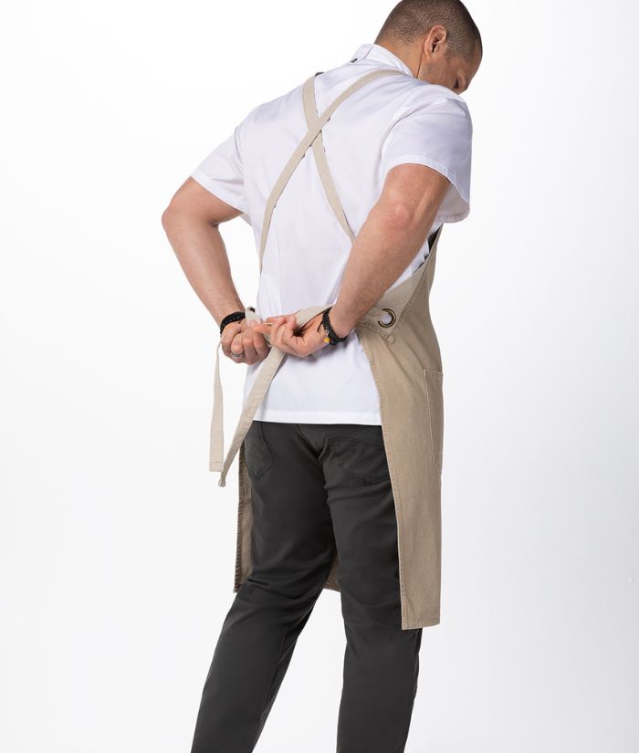 AUSTIN Denim Cross Back Apron - Ticketwear NZ