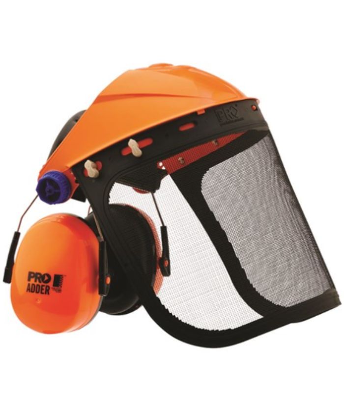 Striker Browguard + Mesh Visor + Adder Earmuff Combo