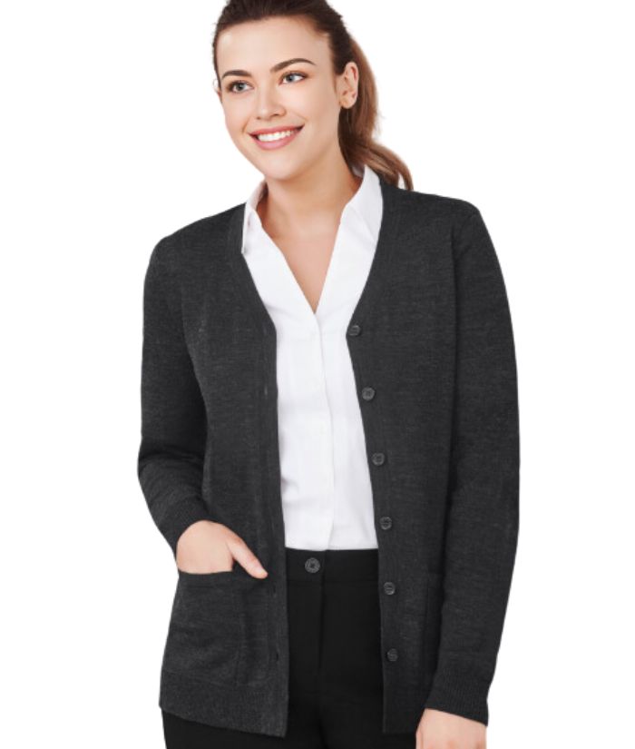 Womens Button Front Knit Cardigan