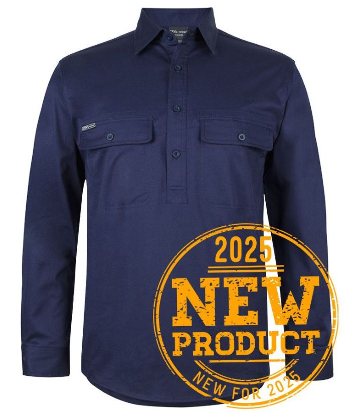JB's L/S Stretch Close Front Work Shirt