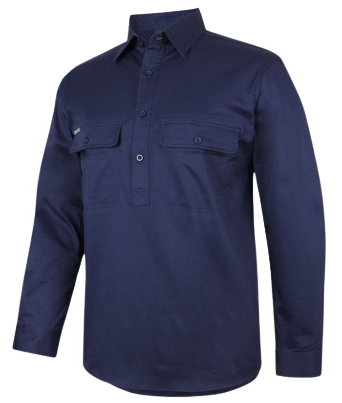 JB's L/S Stretch Close Front Work Shirt