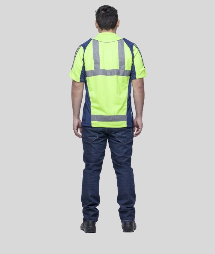 Hi Vis, Day/Night Half Front Rugger polo // Bulk Uniforms & Workwear ...